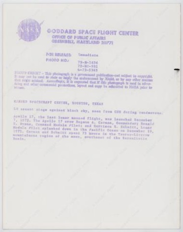 Apollo 17 The last manned spacecraft returning from the lunar surface ...